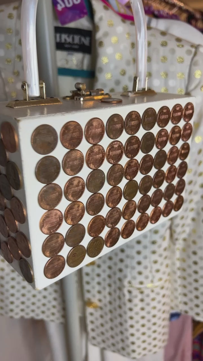 Vintage 80’s Wooden Penny Box Purse – Heartbreak Vintage